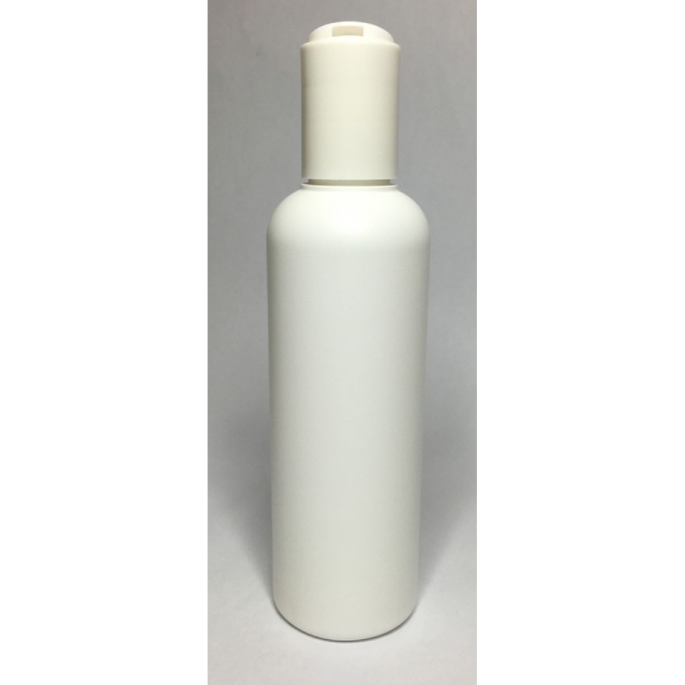 150ml Tall White HDPE Boston With White Disc Top