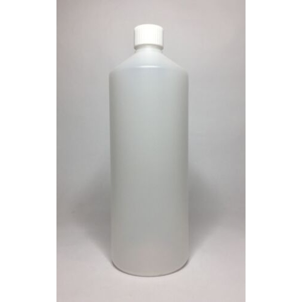 1000ml (1L) Natural HDPE Swipe Bottle with White Screw Cap