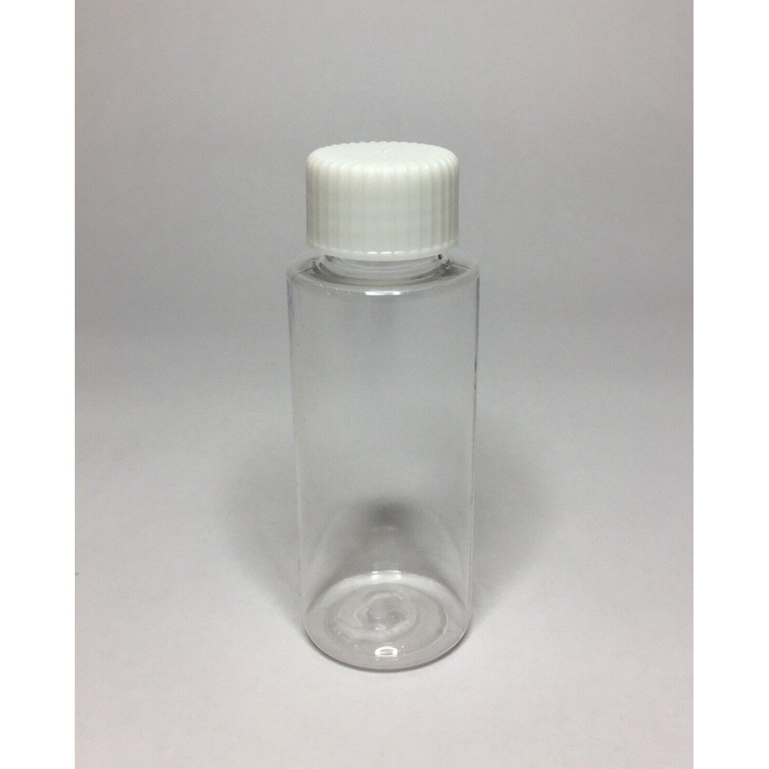 60ml Clear Plastic Cylinder Bottle & White Cap